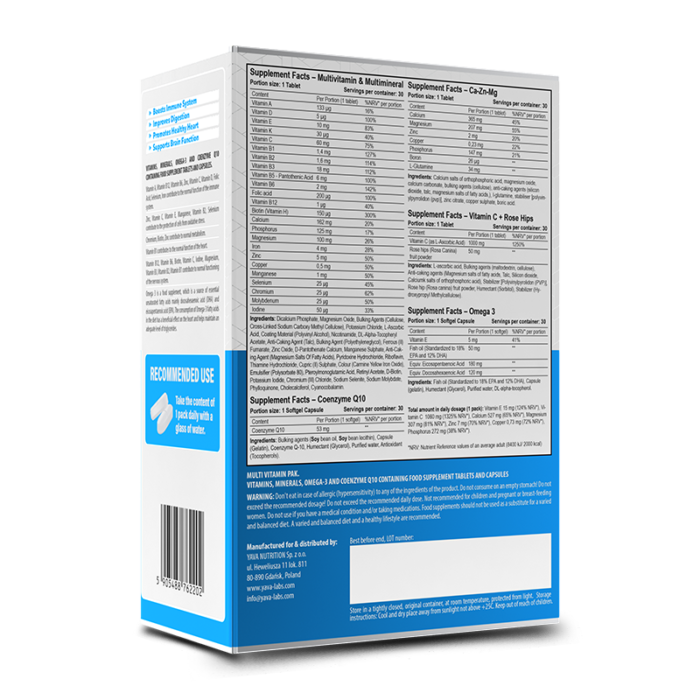 Yava Labs Multipak Multi Vitamin – NutriOX Distribution